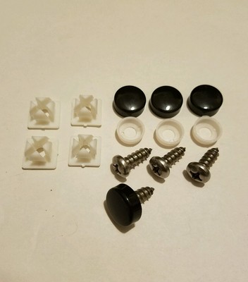 License Plate Security Screw Cap Covers Nylon Nuts STAINLESS SCREWS ...