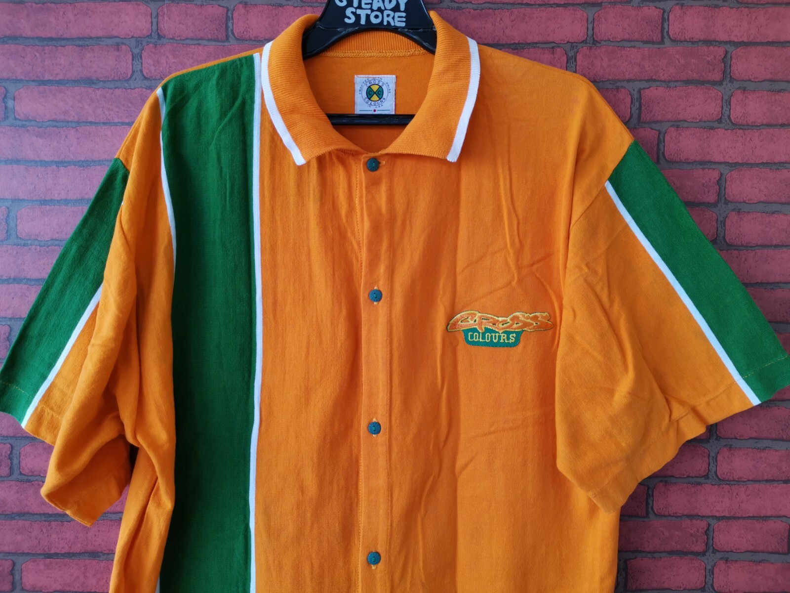 VINTAGE CROSS COLOURS JERSEY BUTTON SHIRT OVER SIZE HIP HOP RAPPER | eBay