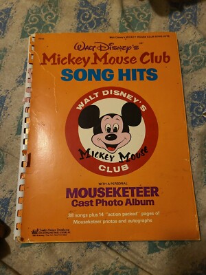 Walt Disney's Mickey Mouse Club Song Hits Mouseketeer Cast Photo Album ...