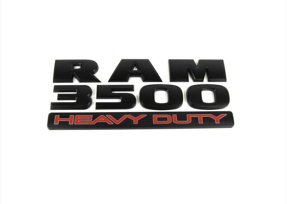 DODGE RAM 2500 HEAVY DUTY BLACK FRONT FENDER LETTERING EMBLEMS SET ...