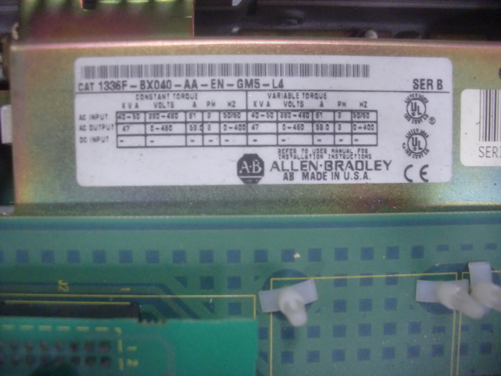 ALLEN BRADLEY 1336 IMPACT FORCE DRIVE 1336F-BX040-AA-EN-GM5-L4 | eBay