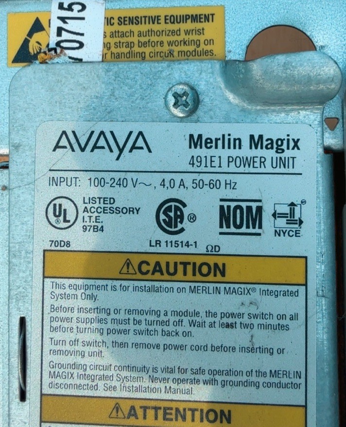 Avaya Merlin Magix phone system with 491E1 Power Unit fully loaded | eBay