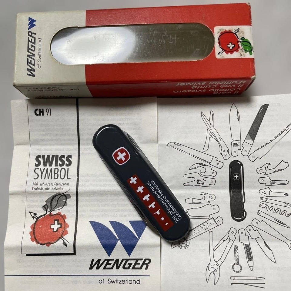 WENGER Delemont Swiss 700th Anniversary Multi Tool Knife Original Box ...