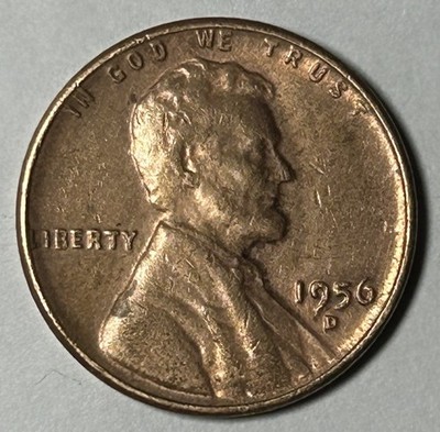 1956 D Lincoln Wheat Penny/Cent. FREE SHIPPING W/Tracking !! Nice Coin ...