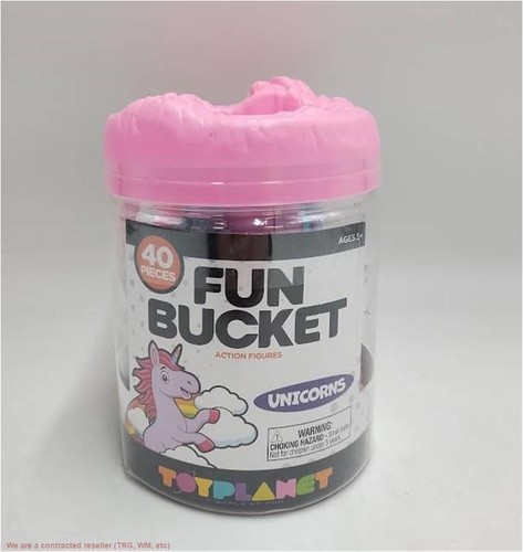 Toy Planet Fun Bucket Unicorn Set 40pc Animal Figures 7.09in H | eBay