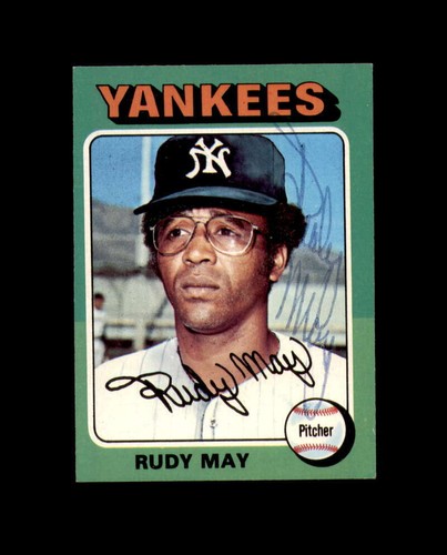 Rudy May Hand Signed 1975 Topps New York Yankees Autograph | eBay