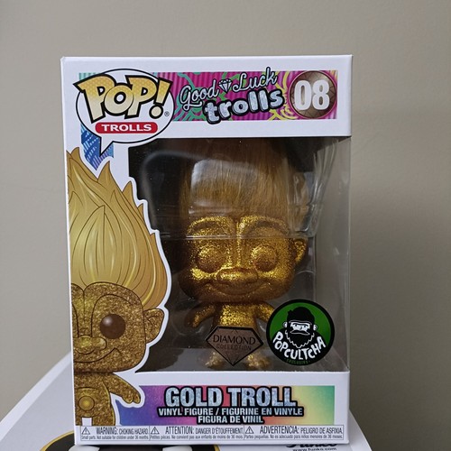 Gold Troll Popultcha Exclusive Pop! Vinyl Good Luck Trolls Diamond ...