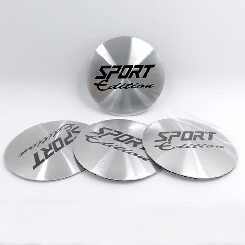 4x Silver 56MM SPORT Edition Logo Emblem Sticker Truck Car Wheel Center ...