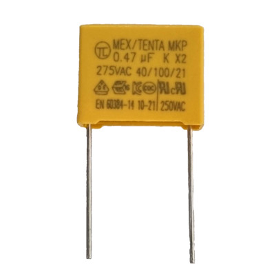 0.47uF 275Vac X2 Safety Capacitor 470n 474K 40/100/21 Pitch 15mm-Mains ...