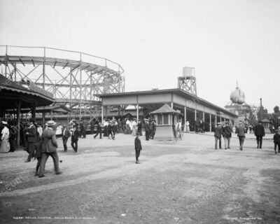 Roller Coaster Euclid Beach Cleveland Ohio 8" - 10" B&W Photo Reprint ...