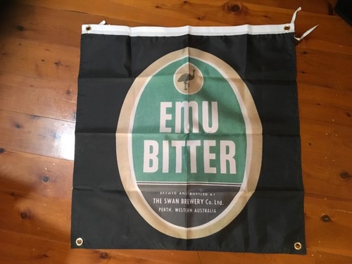 Emu bitter wa beer printed poster man cave flag wall hanging home decor ...