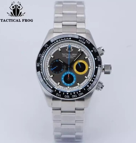 Tactical Frog 41mm Men's Chronograph Watch VS75 Seiko Solar Movement ...