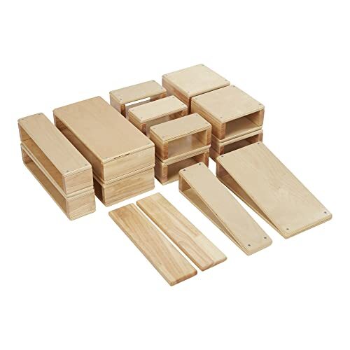 ECR4Kids Hollow Block Set Wooden Toys Natural 18-Piece | eBay