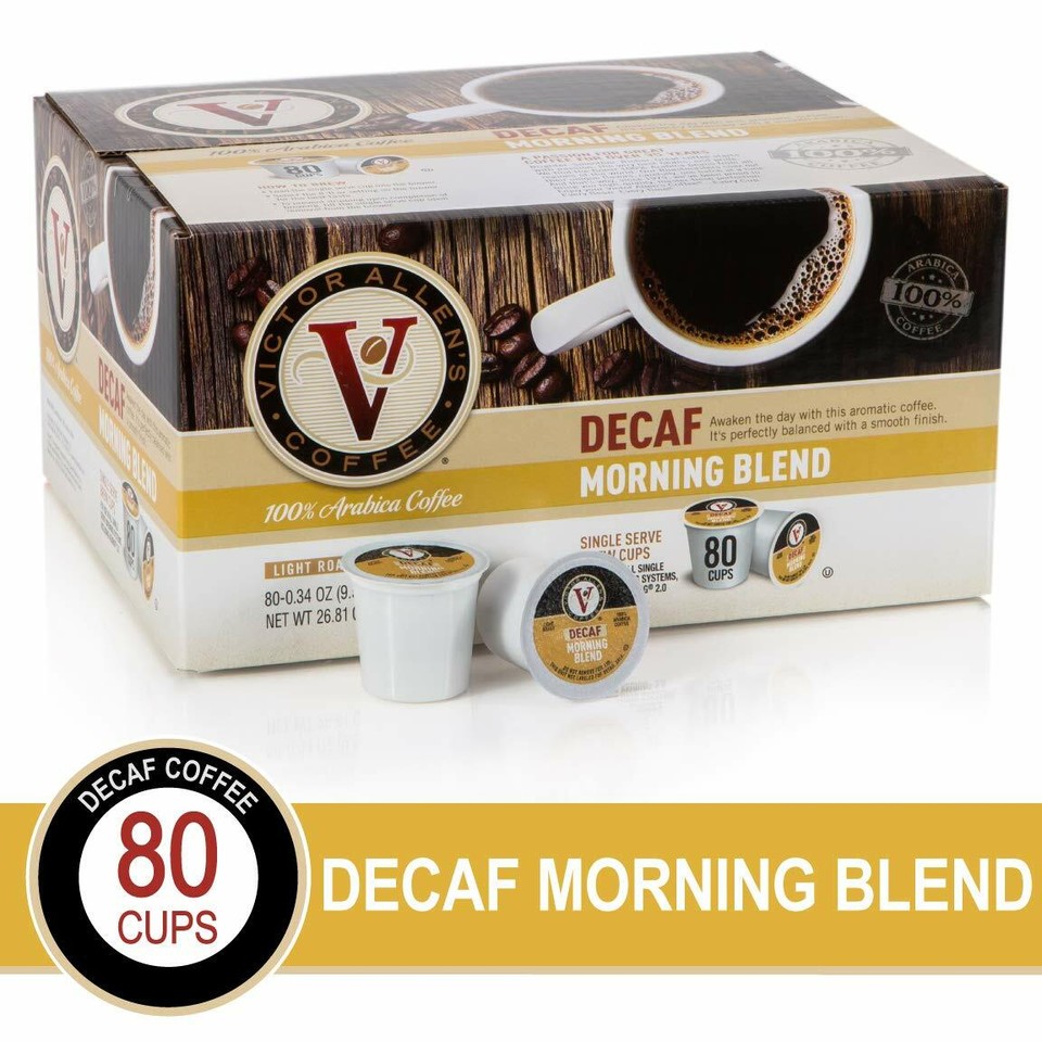 Victor Allen DECAF Morning Blend Coffee 12 to 200 Ct Keurig Kcup Pods ...