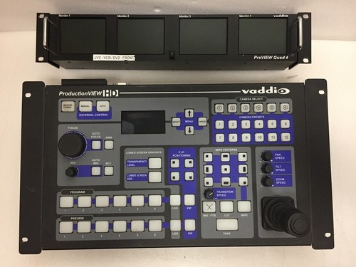 Vaddio ProductionView HD Camera Switch Control Console W / PREVIEW QUAD ...