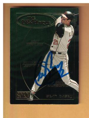 Sean Casey AUTOGRAPHED 2000 SKYBOX THE TECHNIQUE BASEBALL CARD SIGNED ...
