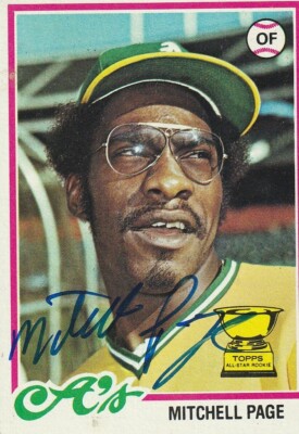 MITCHELL PAGE OAKLAND A'S SIGNED 1978 TOPPS CARD #55 | eBay