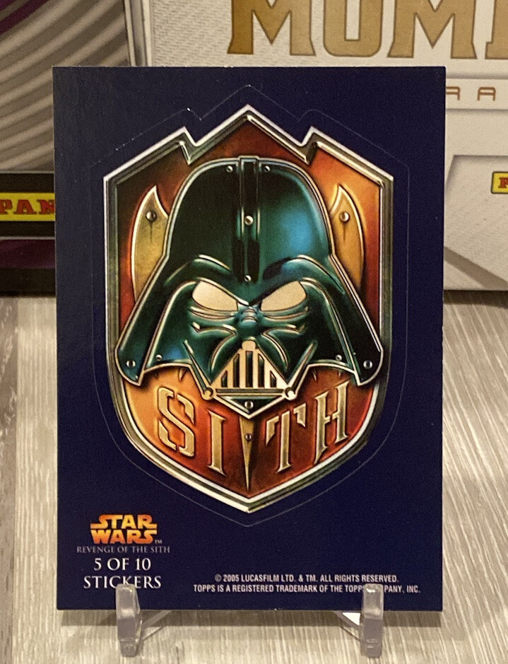 2005 Topps Star Wars: Revenge of the Sith Stickers Sith #5 Unused -FREE ...