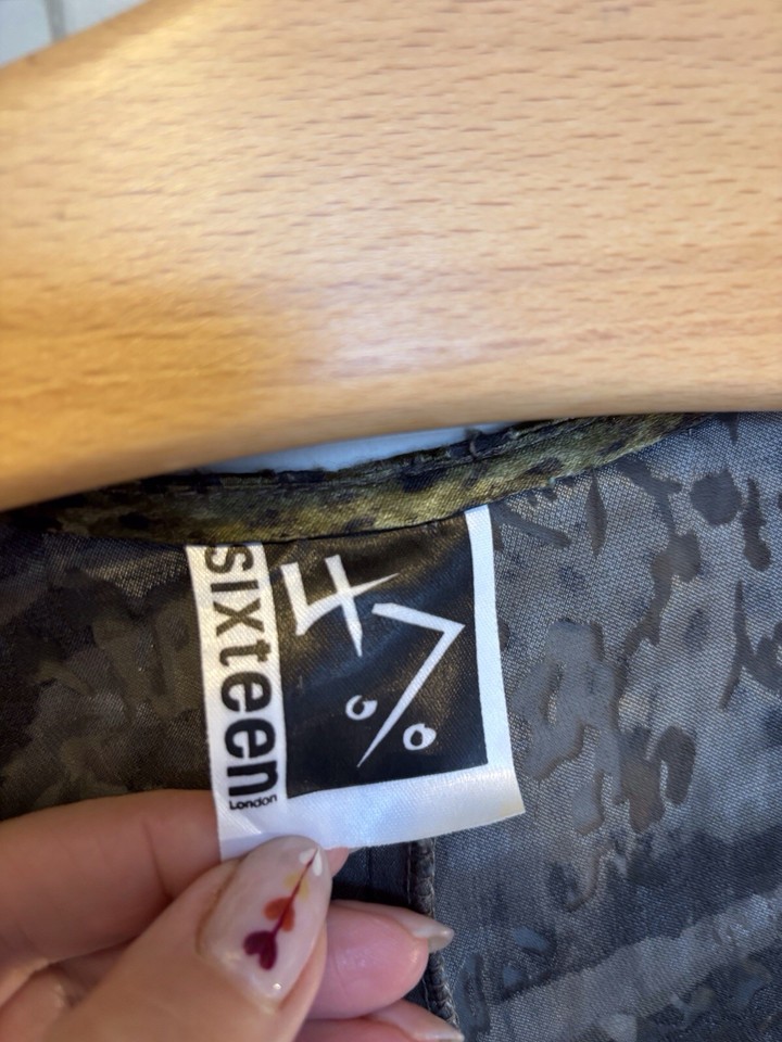 Sixteen47, 1647. Floaty Khaki Floral blouse, Size 2 | eBay UK