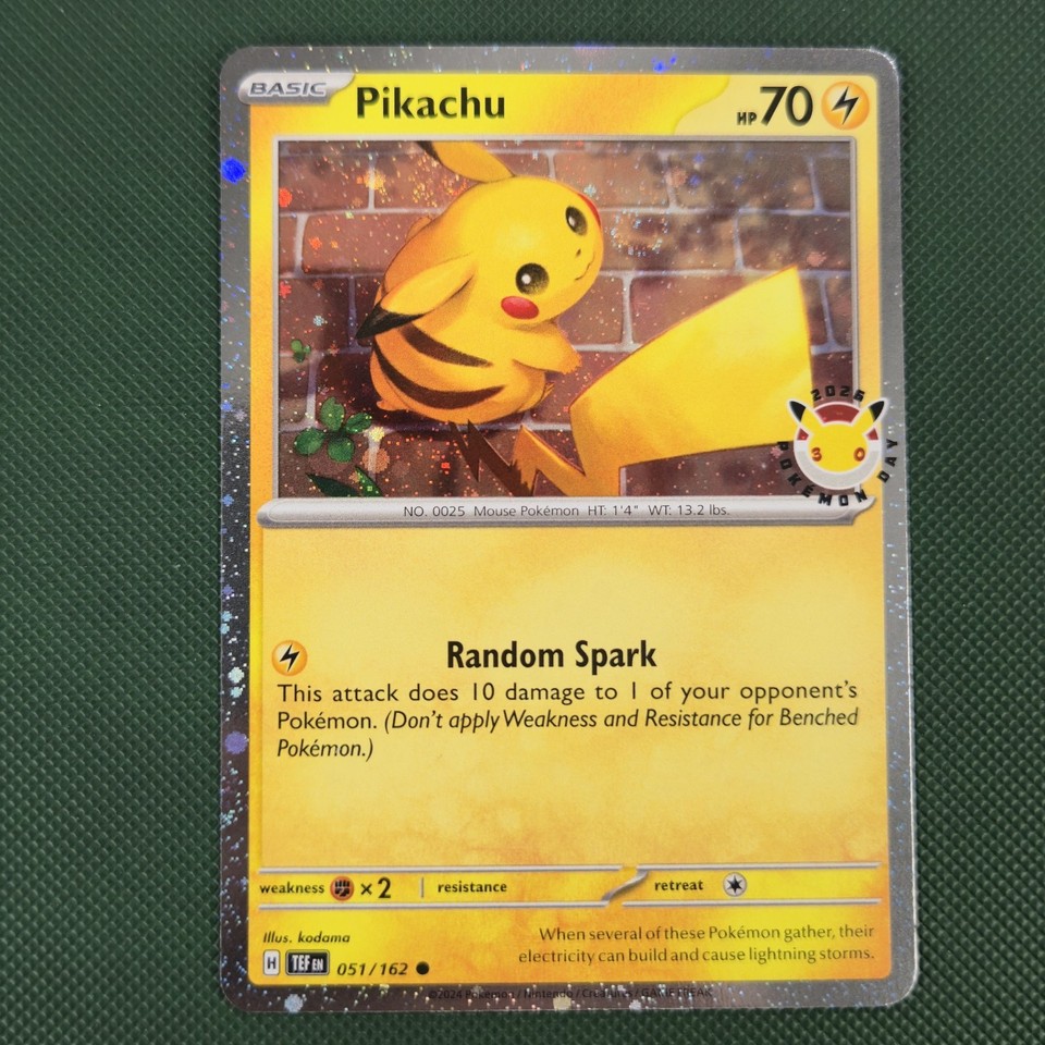 DOUBLE CHEEK WHOLE SWIRL 🌀💫 NM Pikachu 051/162 30th Anniversary Pokemon ...