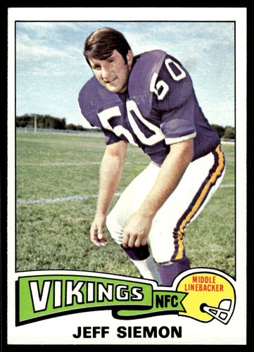 1975 Topps Jeff Siemon #268 Minnesota Vikings K1 | eBay