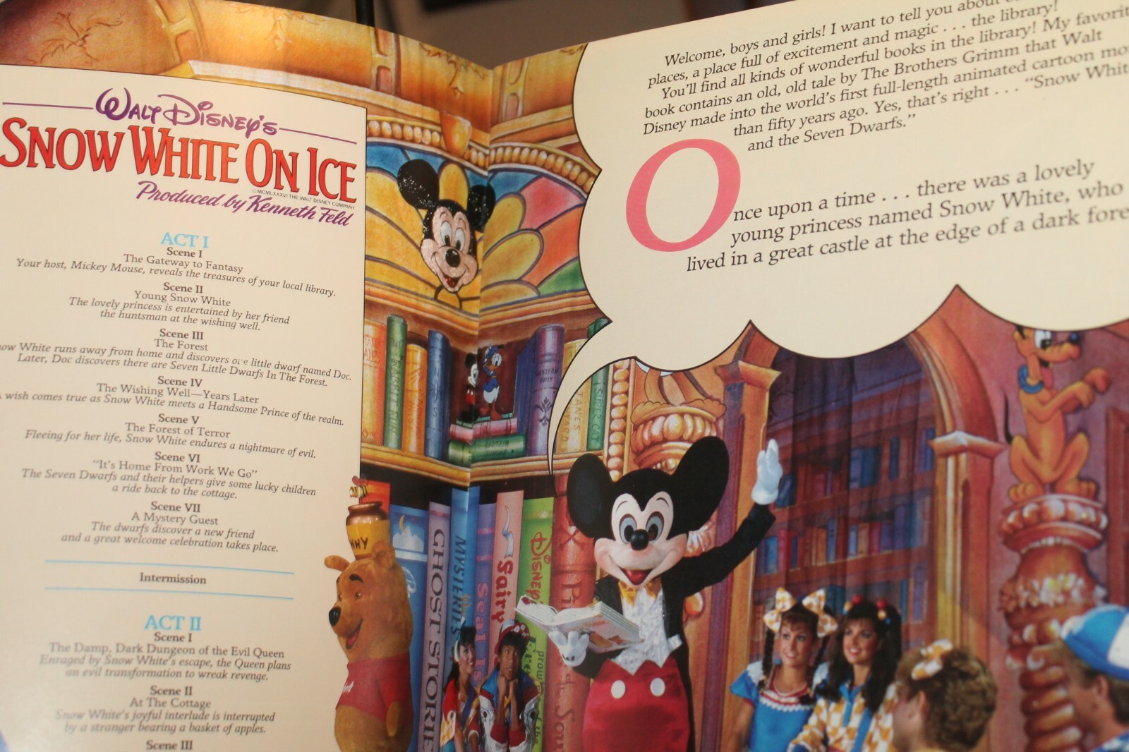 Vintage 1986 Walt Disney's Snow White On Ice Program Book | eBay