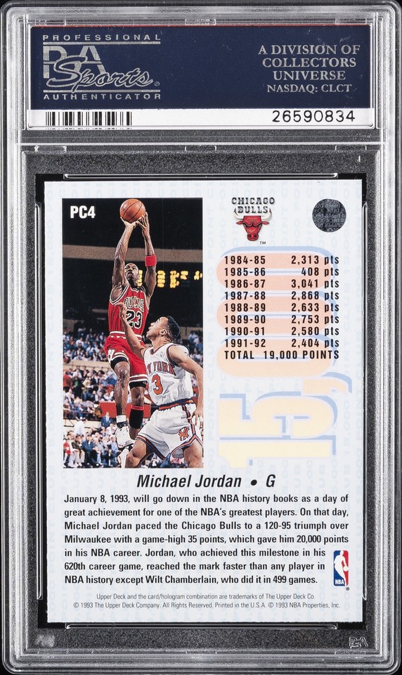 1992 UPPER DECK 15,000 POINT CLUB #PC4 MICHAEL JORDAN PSA 10 | eBay