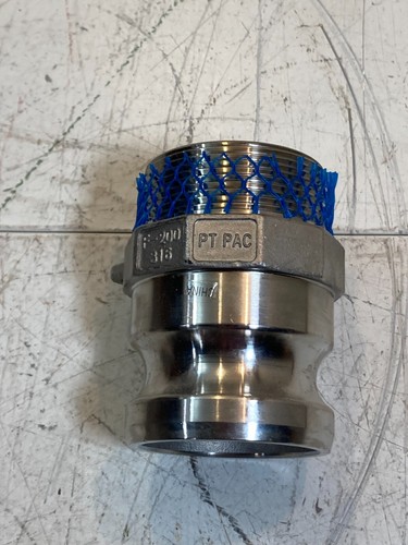 PT Pac Cam Lock Fitting F-200 316 Stainless Steel Size 2 Plug 2" NPT ...