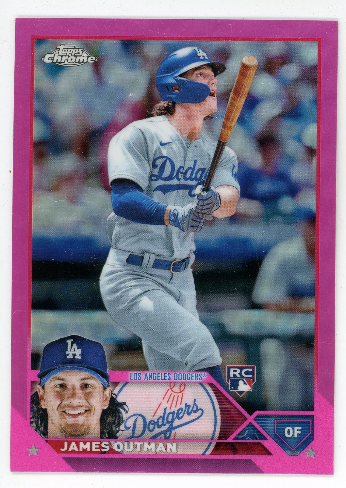 2023 Topps Chrome James Outman Pink Refractor Rookie RC #81 Dodgers | eBay