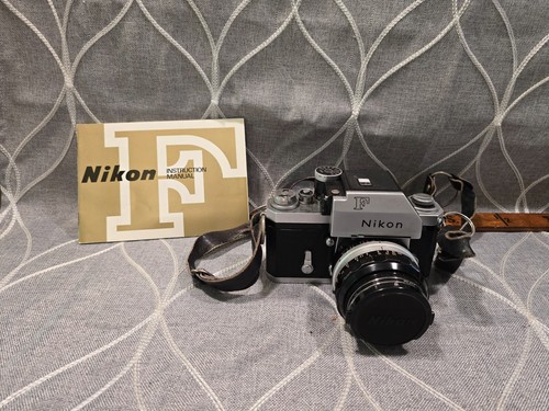 Vintage NIKON Model F Camera with Pamphlet and a Lens | eBay