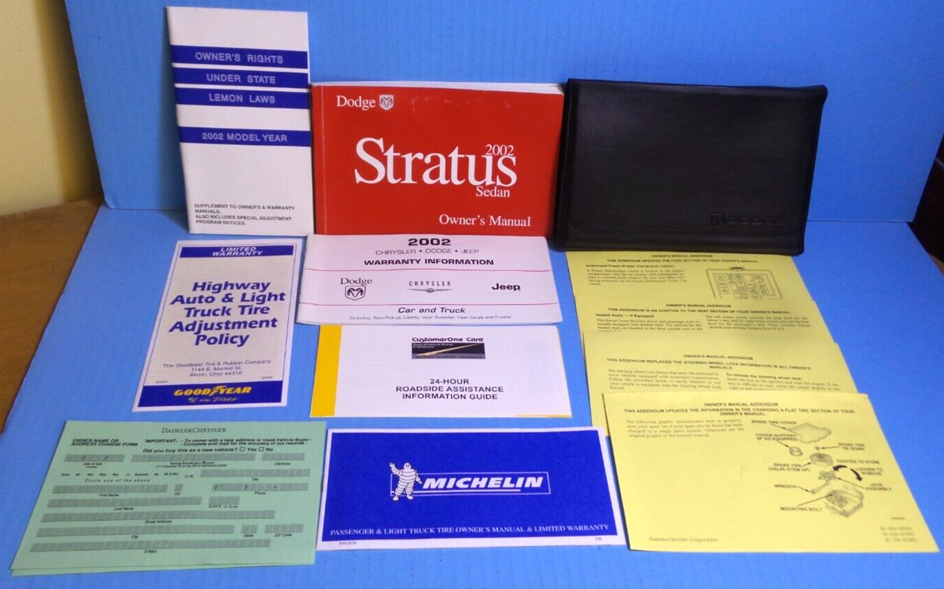 02 2002 Dodge Stratus Sedan owners manual | eBay