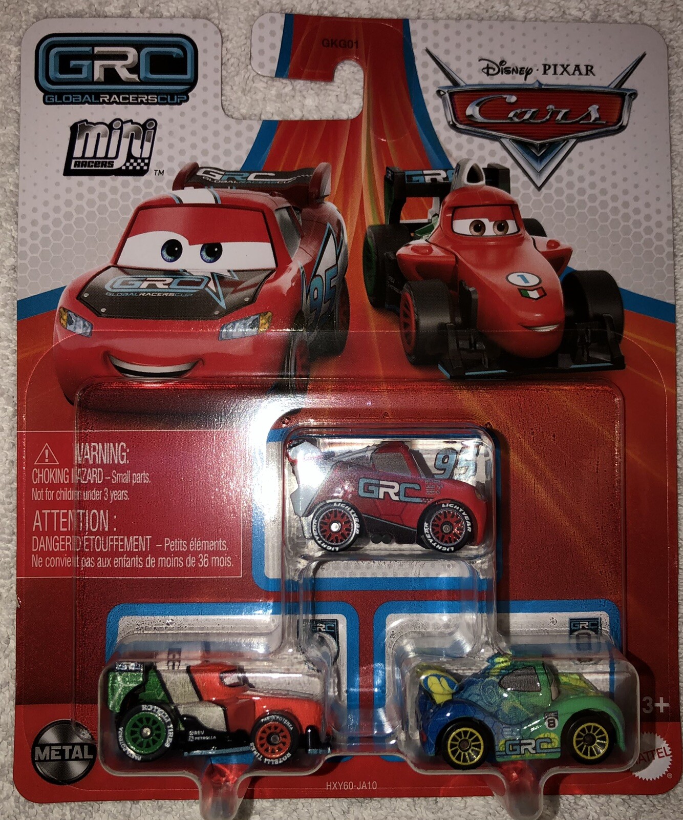 DISNEY PIXAR CARS MINI RACERS GRC Francesco Bernoulli, Lightning ...
