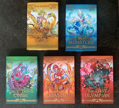 Percy Jackson and the Olympians Rick Riordan 5 Book Set Illumicrate ...