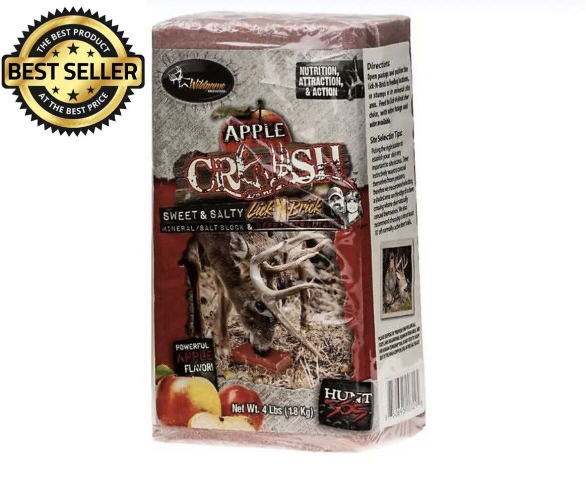 4 PACK Wildgame Innovations Apple Crush Deer Attractant Salt Block / 4 ...