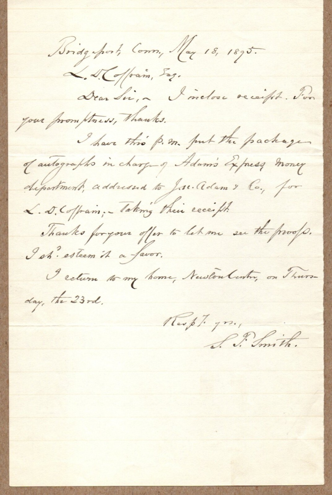 Samuel Francis (S.F.) Smith-Author of "America"-Autograph Letter Signed-1895 | eBay