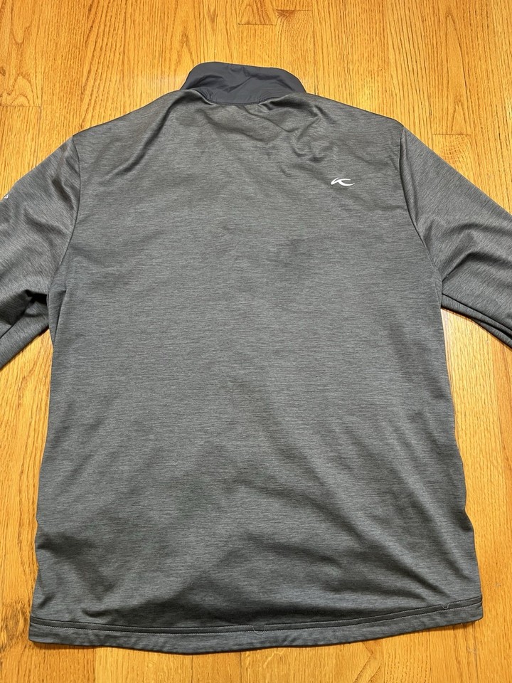 KJUS Retention Full Zip Golf Jacket Grey Mens Large Martis Camp Logo LG ...