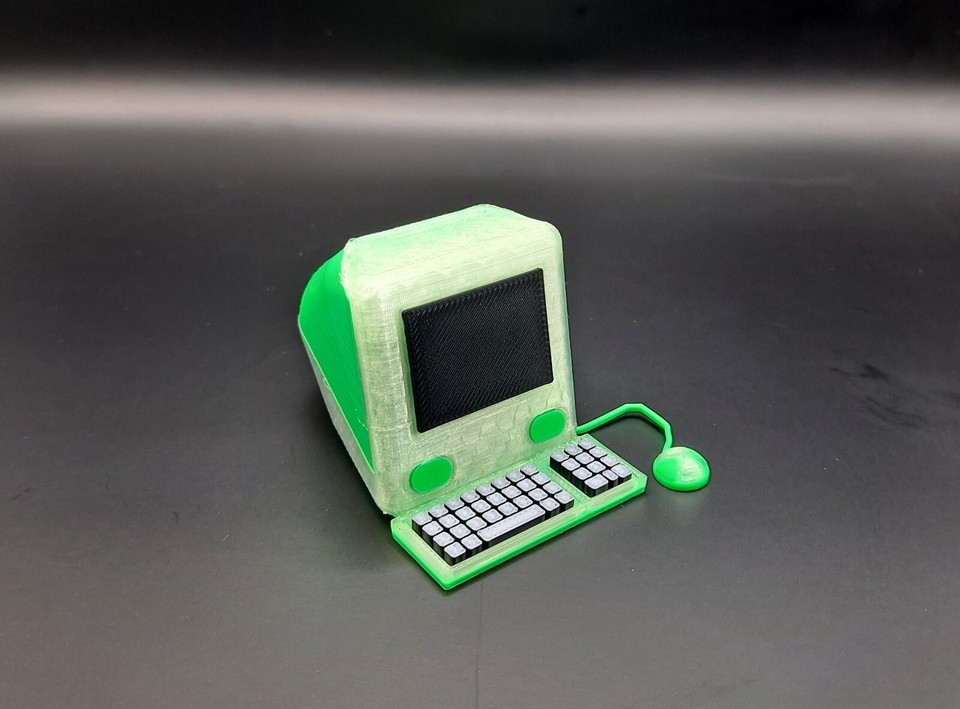 Mini Apple iMac G3 Computer Diorama Doll House Size Desk Art 1990's ...