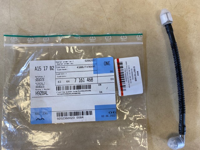 BMW 61667161468 Genuine OEM Factory Original Washer Hose for sale ...