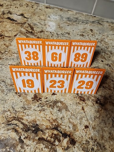 * GENUINE WHATABURGER TABLE TENT MARKER ASSORTED ORDER NUMBERS YOUR ...