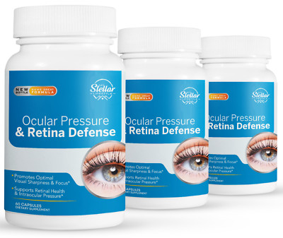 3 Pack Ocular Pressure & Retina Defense, intraocular health-60 Capsules ...