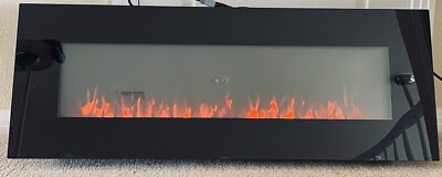 INTERTEK 50 INCH RECESSED WALL MOUNTED ELECTRIC FIREPLACE ADJUST LED ...