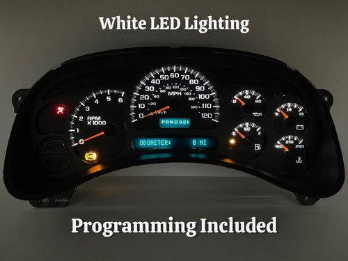 03 04 05 Sierra Silverado Speedometer Instrument Gauge Cluster WHITE ...