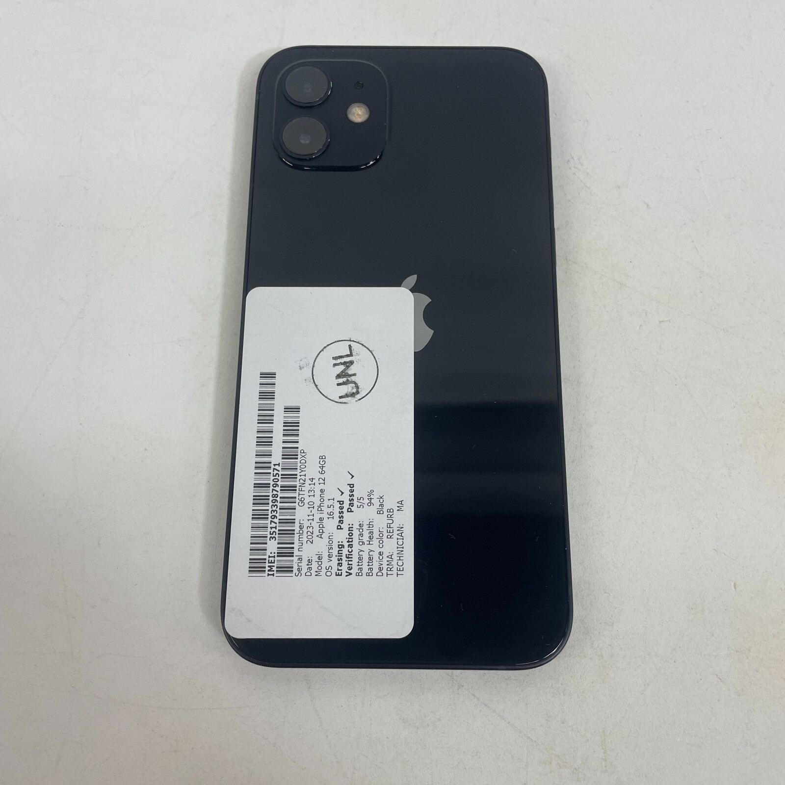 Broken Unlocked Apple iPhone 12 64GB Black MGFL3LL/A Cracked 96% Batt ...