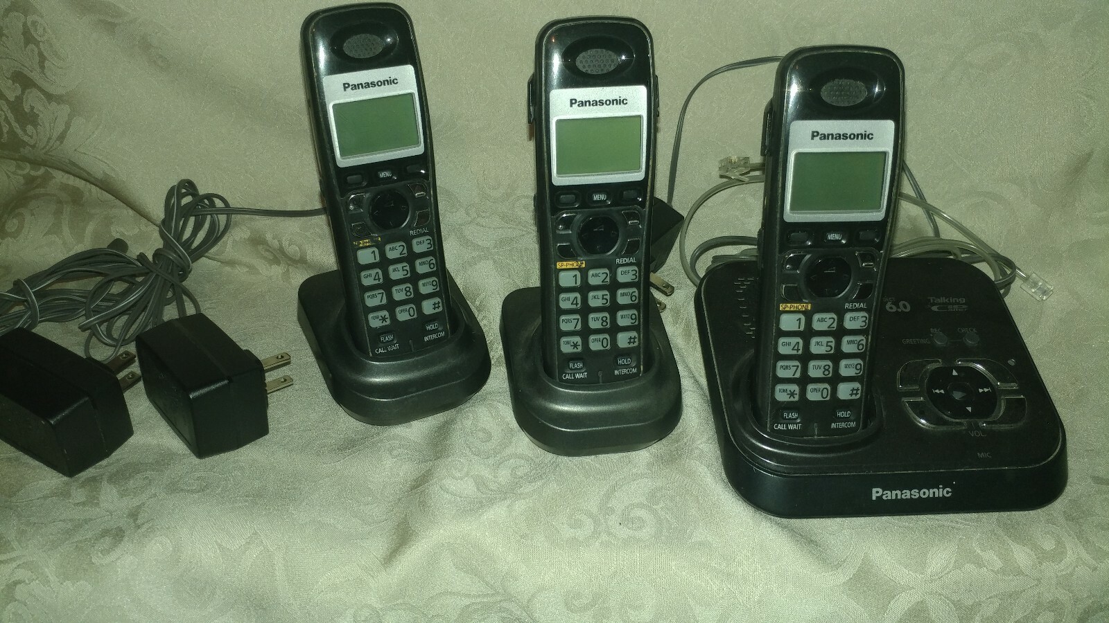 Panasonic KX-TG9331T Cordless Base Phone With 3 Handsets Bundle & AC ...
