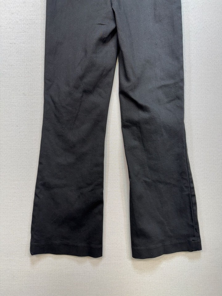Madewell Women's Flare Pants Flat Front Size 24 Black Slim Fit Stretch ...