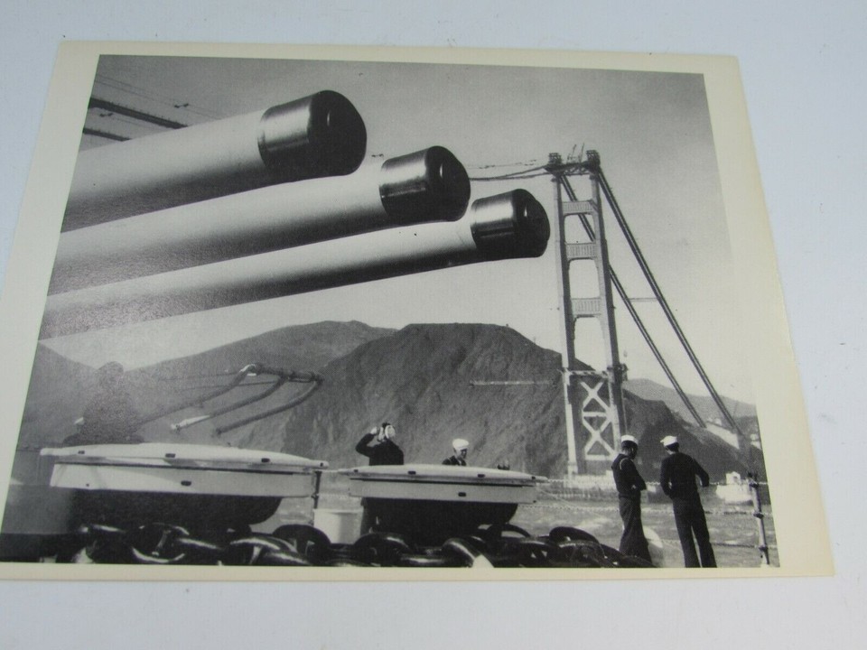 Vintage Postcard San Francisco Battleship Golden Gate Bridge 1936 31194 ...