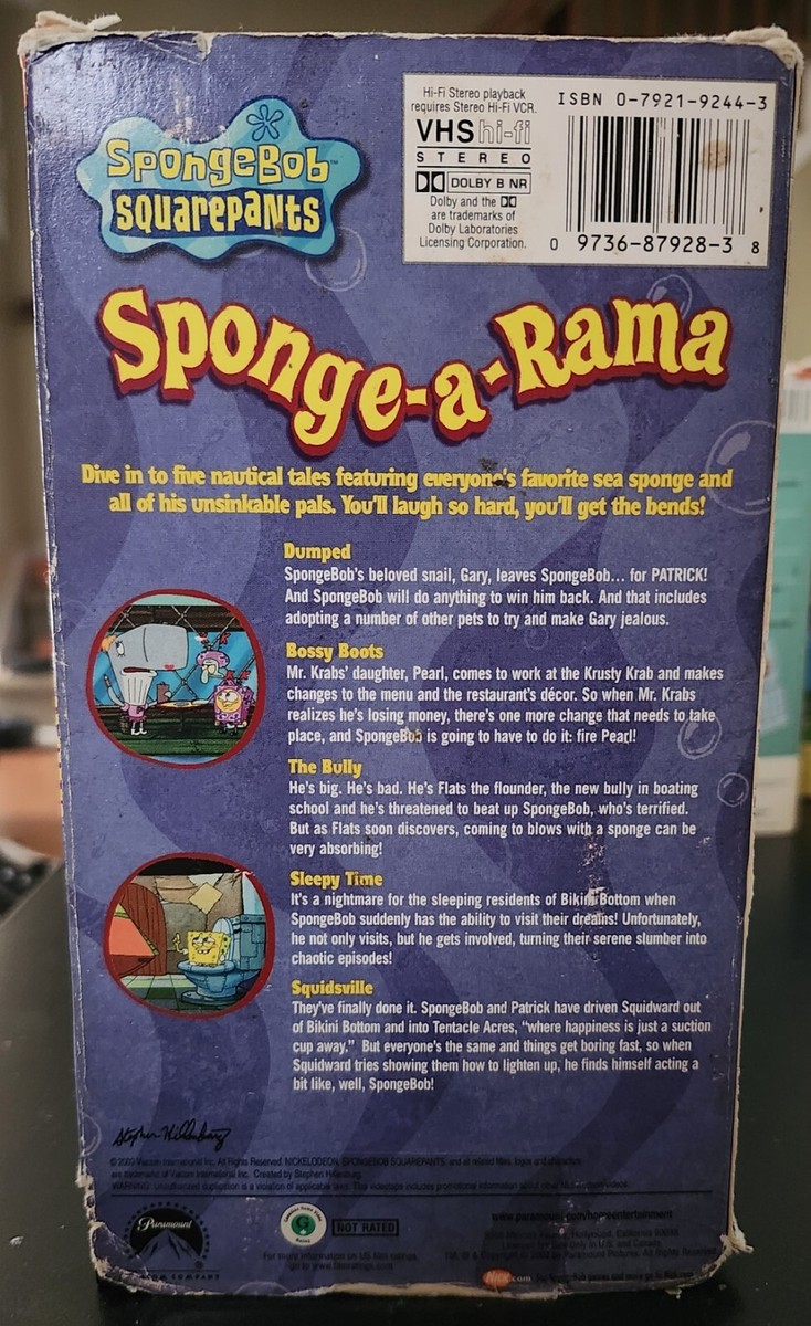 Spongebob Squarepants Nautische Onzin Vhs Vhs Spongebob Etsy UK