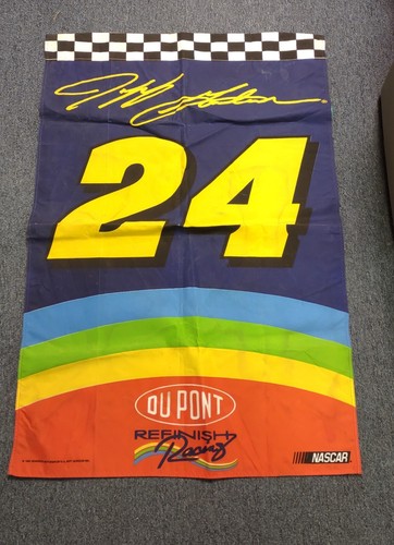 Vintage Jeff Gordon #24 DuPont NASCAR Flag 40" x 28" | eBay