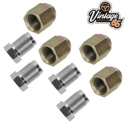 8 Metric Male & Female Brake Pipe Fittings Unions 12mm x 1mm for 1/4 ...