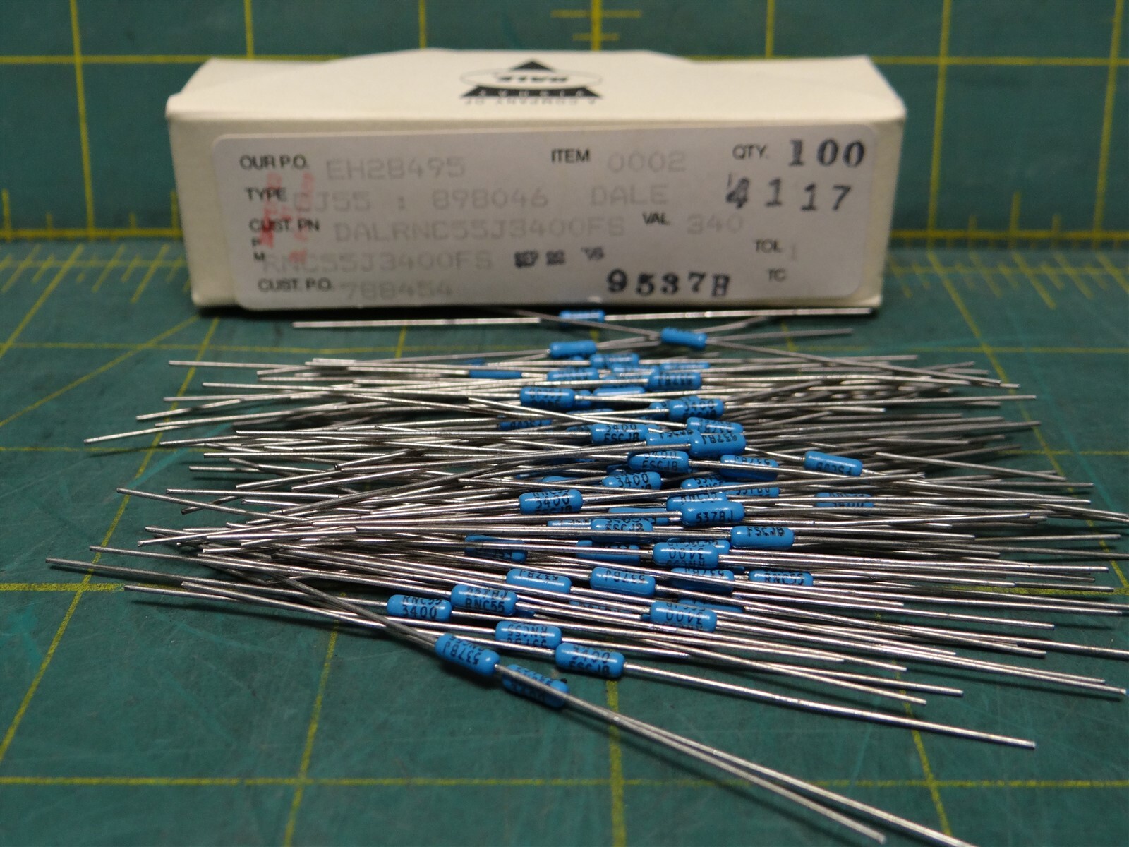 (100) Vishay / Dale RNC55J3400FSB Metal Film Resistor 1/8watt 340ohms 1 ...